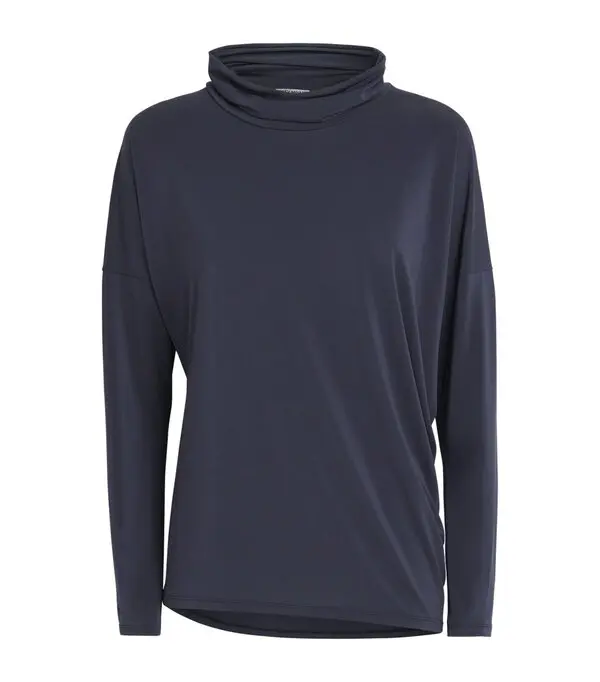Issey Miyake Drape Jersey Long Sleeve Top