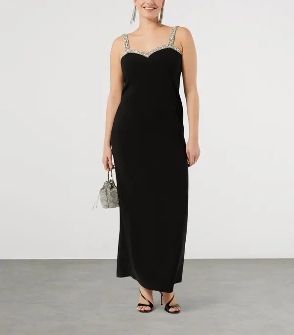 Marina Rinaldi Crystal-embellished Maxi Dress