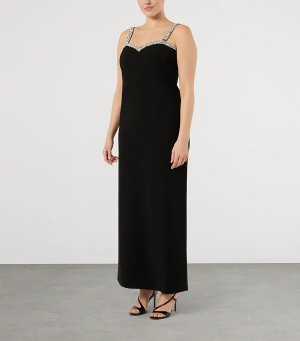 Marina Rinaldi Crystal-embellished Maxi Dress