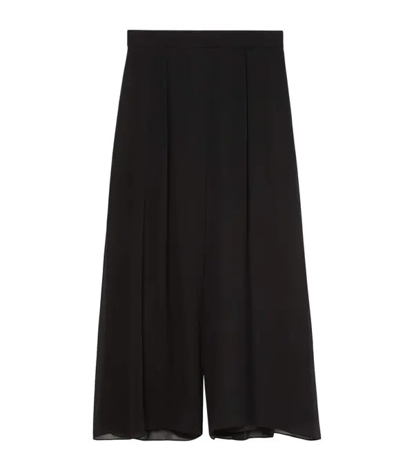 Marina Rinaldi Chiffon Wide-leg Trousers
