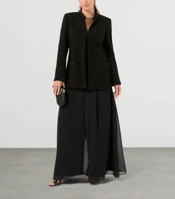 Marina Rinaldi Chiffon Wide-leg Trousers