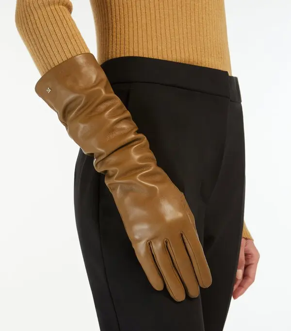 Max Mara Leather Afidee Glvoes