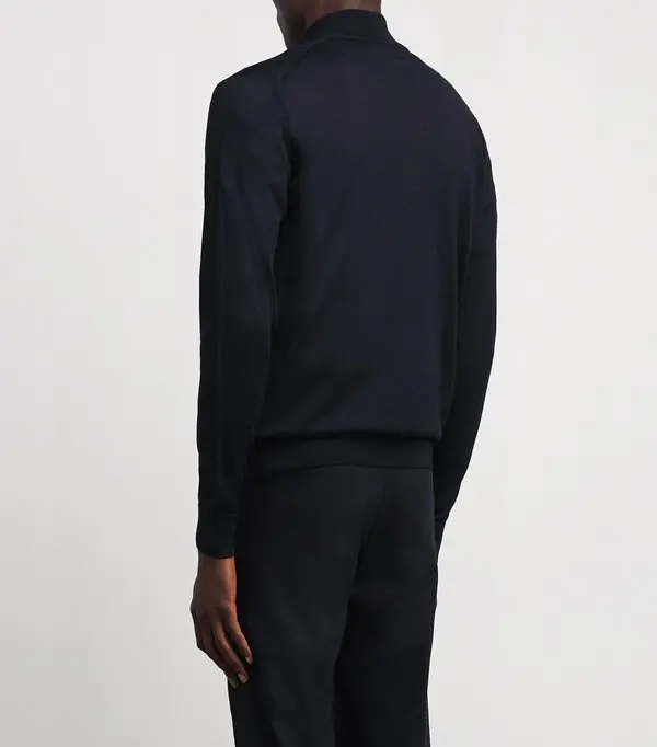 Pal Zileri Wool-silk Quarter-zip Sweater