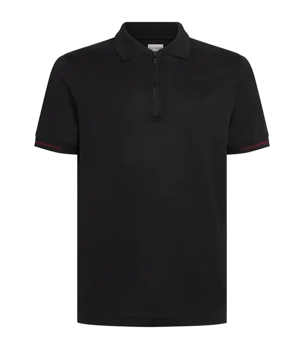 Pal Zileri Cotton Zip-up Polo Shirt