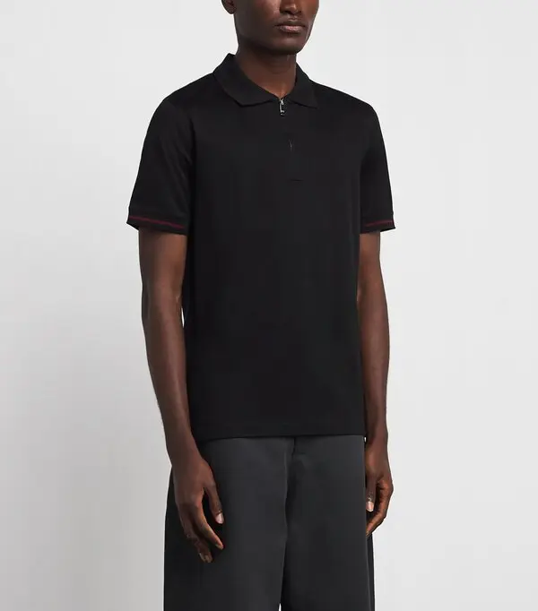 Pal Zileri Cotton Zip-up Polo Shirt