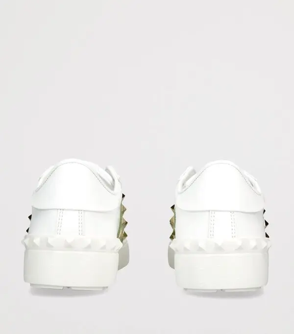 Valentino Garavani Leather Open Rockstud Sneakers