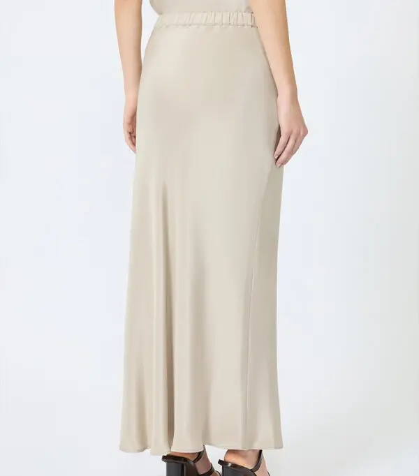 Max Mara Silk Maxi Skirt - Grey