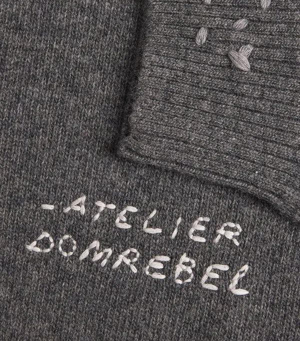 DOMREBEL Wool-blend Embroidered Crew Neck Sweater