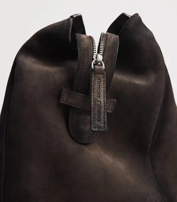 Officine Creative Suede Quentin Duffle Bag - Grey