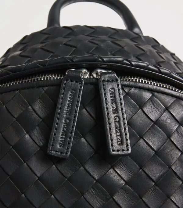 Officine Creative Leather Woven Armor Backpack