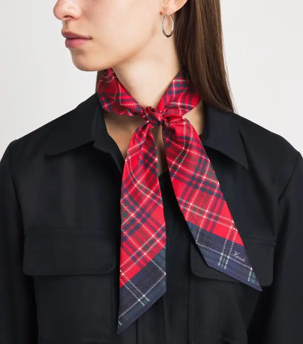 Harrods Silk Tartan Scarf