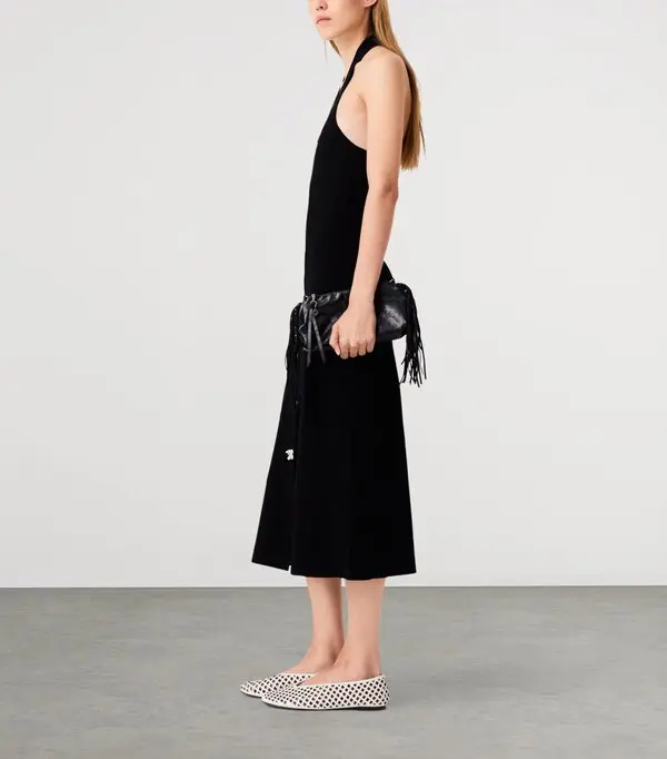 Maje Knitted Halterneck Midi Dress