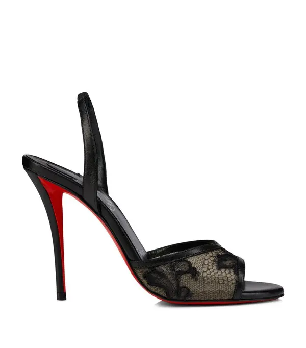 CHRISTIAN LOUBOUTIN Miss Z Lace Sling 100 Lace Slingbacks