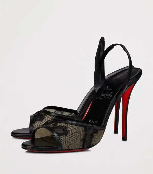 CHRISTIAN LOUBOUTIN Miss Z Lace Sling 100 Lace Slingbacks