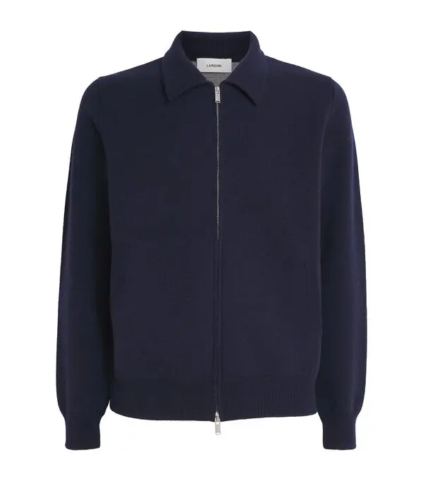 LARDINI Wool-blend Zip-up Overshirt