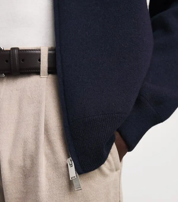 LARDINI Wool-blend Zip-up Overshirt