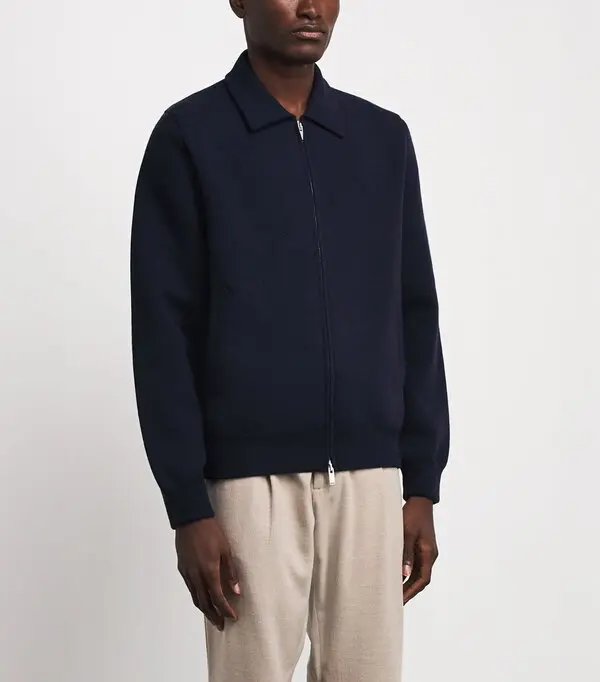 LARDINI Wool-blend Zip-up Overshirt