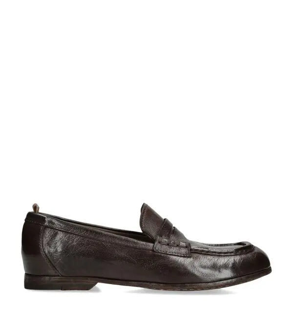 Officine Creative Leather Badge Loafers