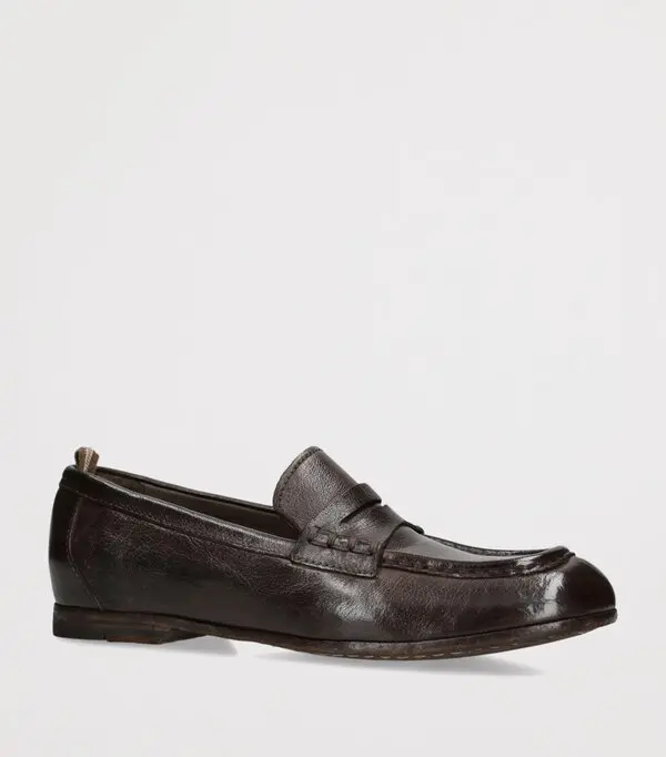 Officine Creative Leather Badge Loafers