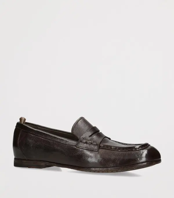 Officine Creative Leather Badge Loafers