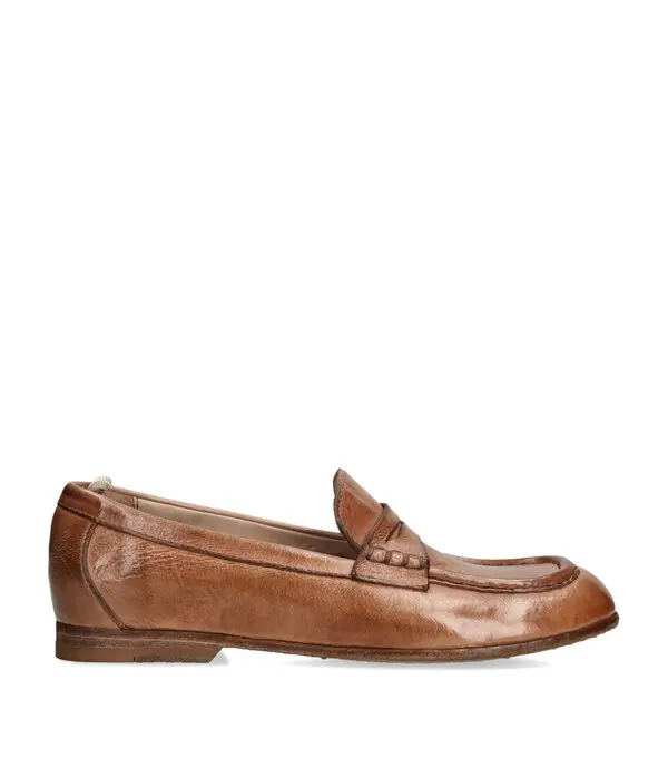 Officine Creative Leather Badge Loafers
