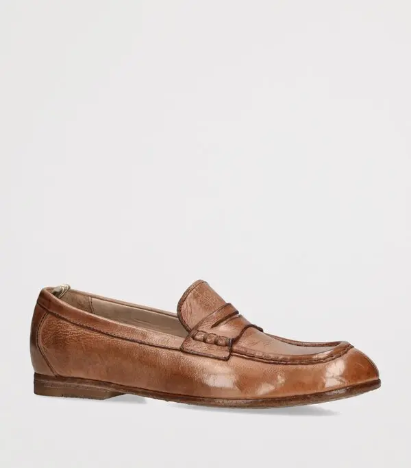 Officine Creative Leather Badge Loafers