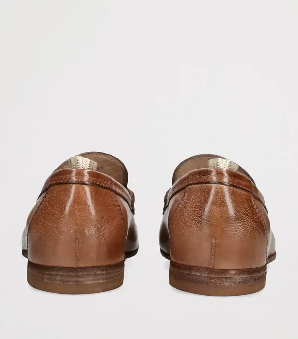 Officine Creative Leather Badge Loafers