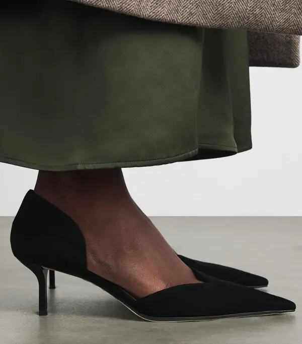 Victoria Beckham Suede D'orsay Pumps 55 - Black