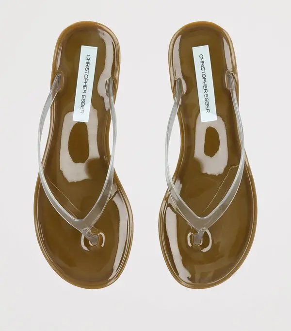 Christopher Esber Jo Flip Flops - Green