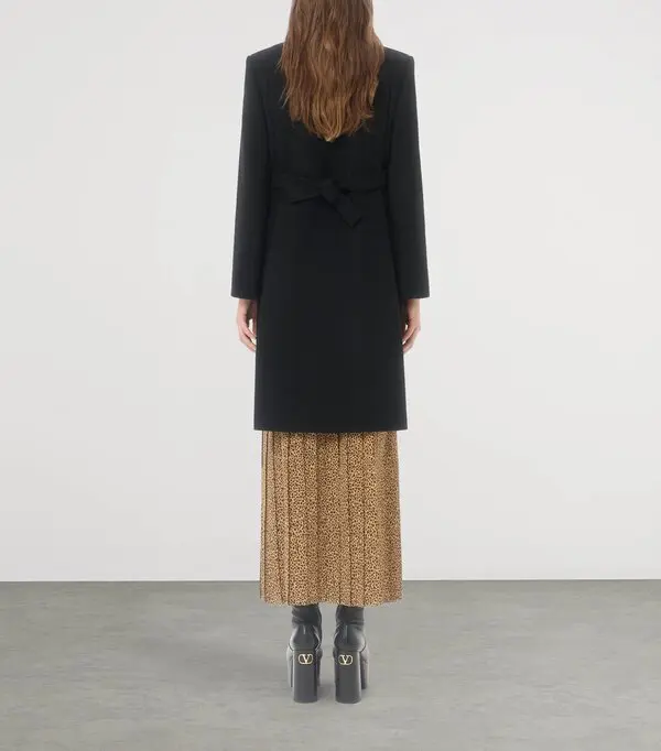 Valentino Garavani Wool-cashmere Embroidered Coat