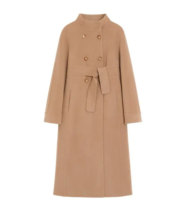 Valentino Garavani Cashmere Double-breasted Coat - Beige