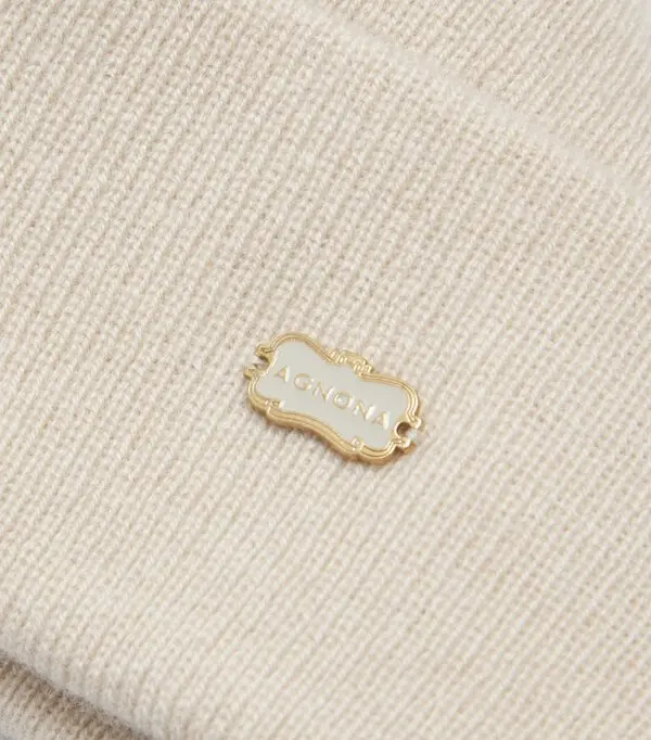 Agnona Cashmere Ribbed Beanie