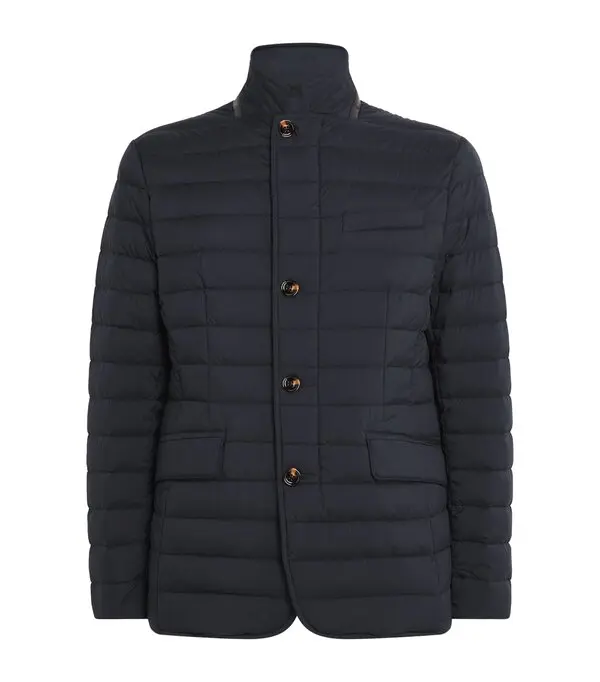 MOORER Quilted Down Jacket - Navy