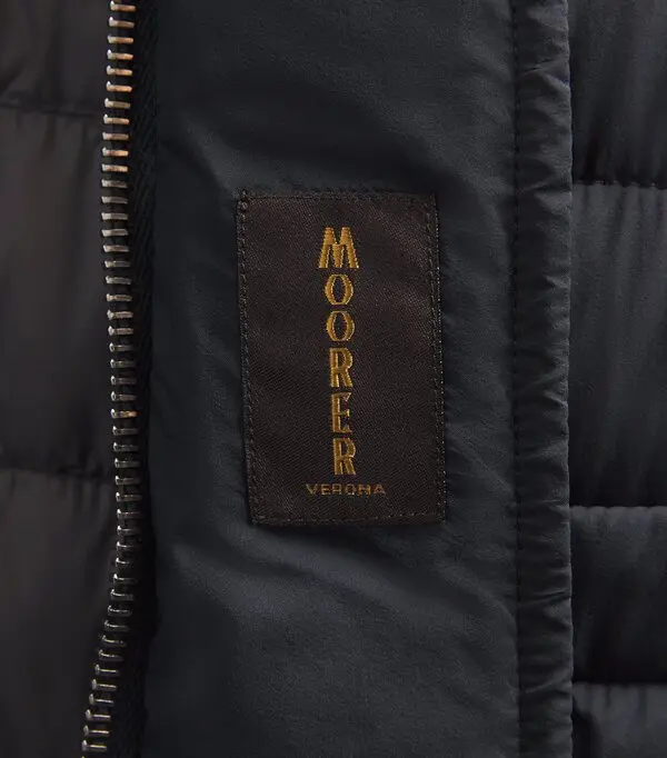MOORER Quilted Down Jacket - Navy