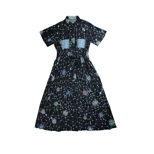 TRAMP IN DISGUISE Mechan Dress In Print - Black