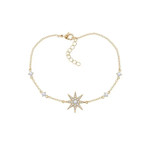 DIAMONBLISS Marilyn Monroe Hollywood Star Station Bracelet Gold - Yellow
