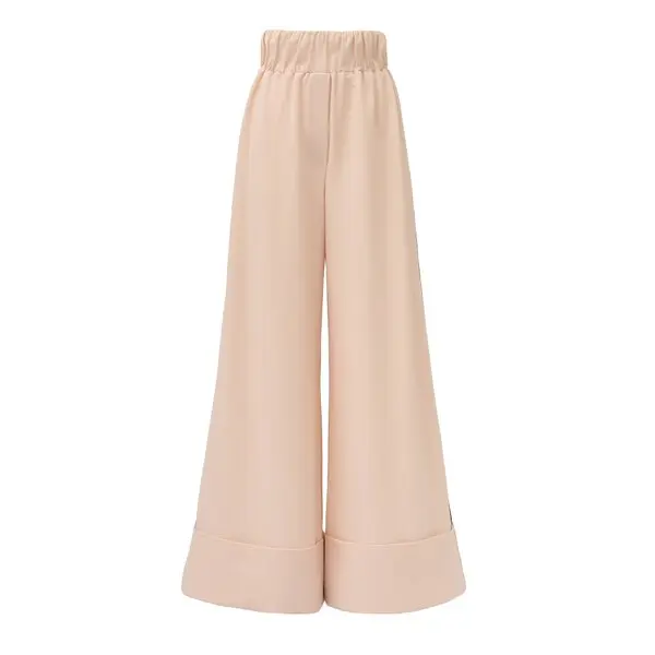 JULIA ALLERT Peach Nude Soft Touch Flowy Trousers
