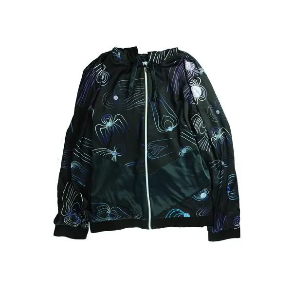 TRAMP IN DISGUISE Castor Print Zip-up Hooded Jacket