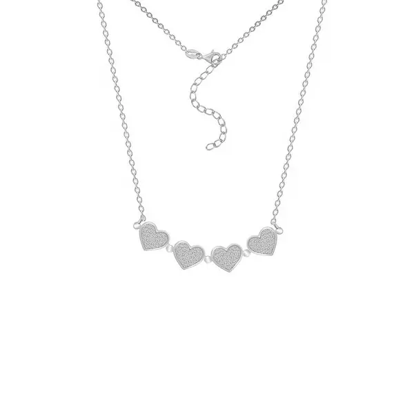 DIAMONBLISS Marilyn Monroe Convertible Heart Clover Pendant Necklace - White