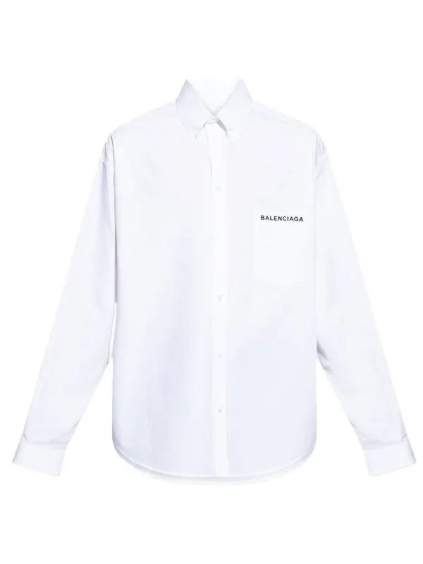 Balenciaga Logo Cotton Shirt
