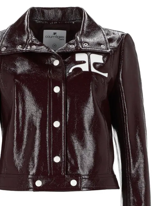 COURREGES Patent-finish Snap-front Jacket