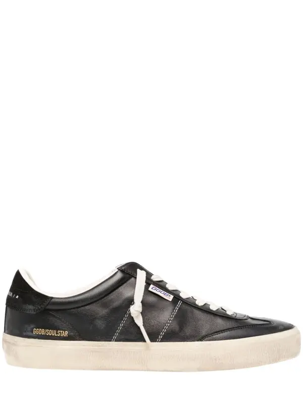 GOLDEN GOOSE Leather Paneled Low-top Sneakers - Black