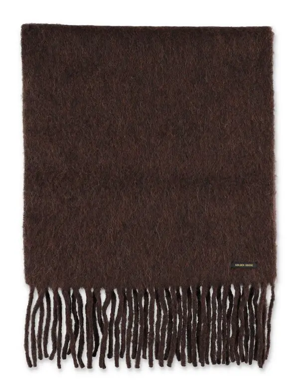 GOLDEN GOOSE Alpaca Blend Scarf - Mole Brown