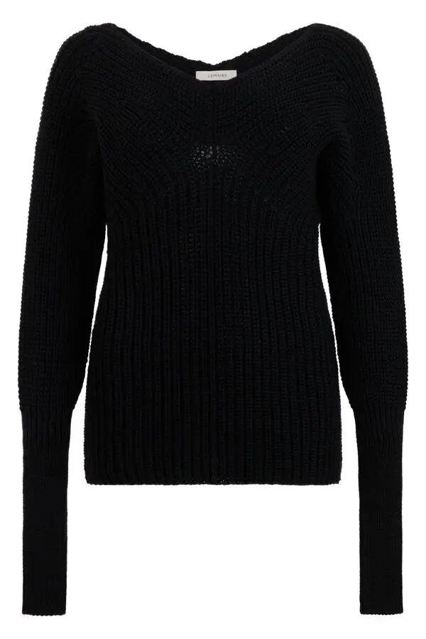 LEMAIRE V-neck Wool Pullover Sweater