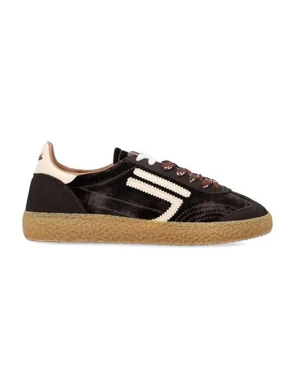 PURAAI Upper Microsuede Sneakers With Recycled Rubber Outsole - Marrone