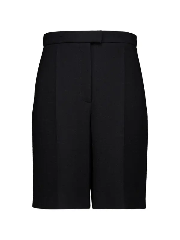 Valentino Garavani Virgin Wool Mini Shorts With Hook-and-eye Closure