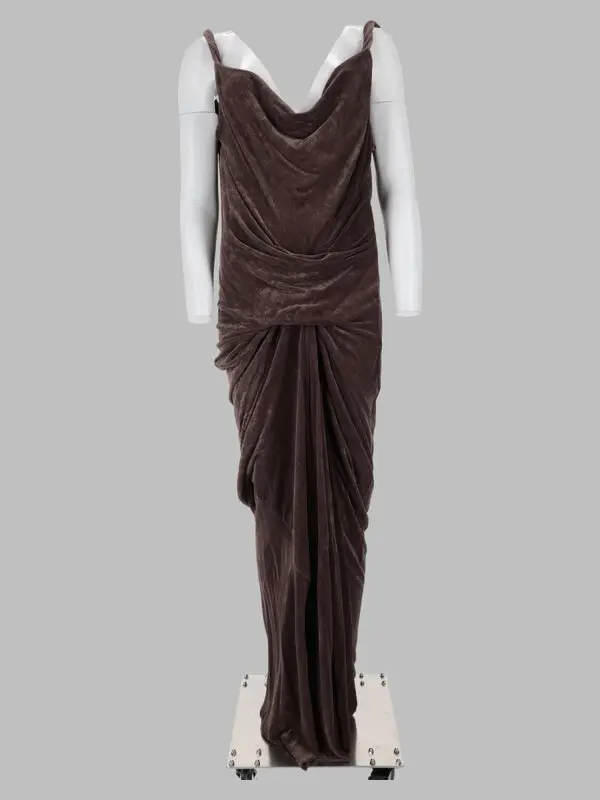 Rick Owens Draped Sleeveless Maxi Dress - Grey