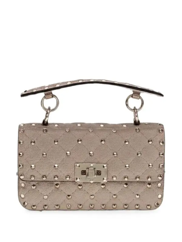 Valentino Garavani Rockstud Spike Mini Shoulder Handbag - Poudre