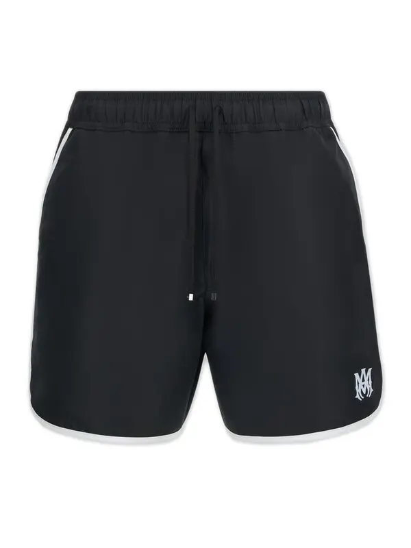 Amiri Contrasting Trim Swim Shorts With Drawstring Waist
