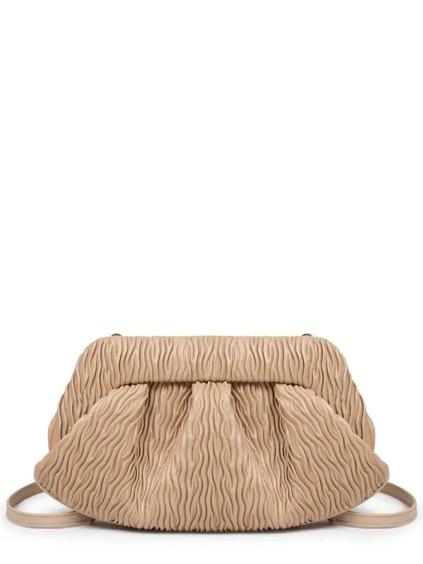 THEMOIRE Ruched Shoulder Bag - Beige